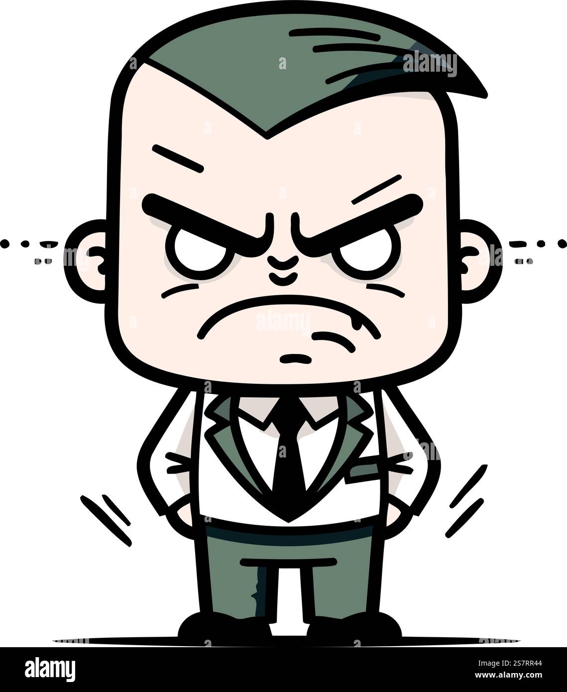Angry cartoon man with tuxedo. Vector Illustration Stock Vector Image ...