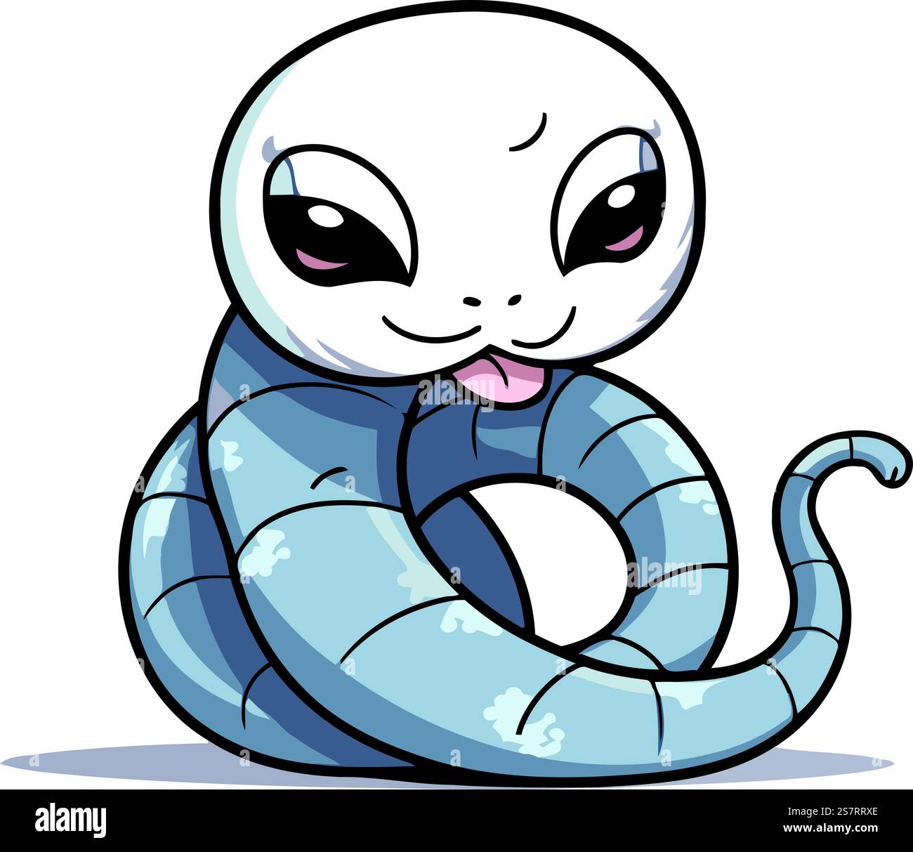 Cute cartoon worm. Vector illustration isolated on a white background ...