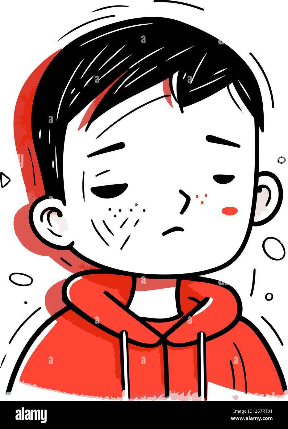 Illustration of a boy crying. Vector illustration of a boy crying Stock ...