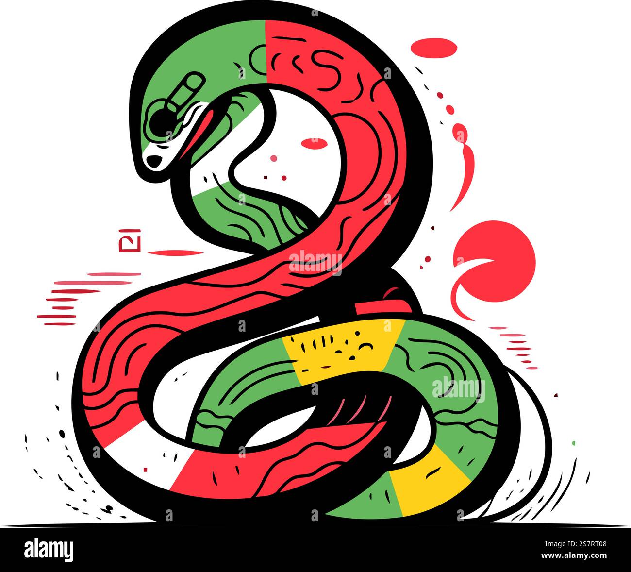 Snake zodiac sign. vector illustration. Astrological symbol Stock ...