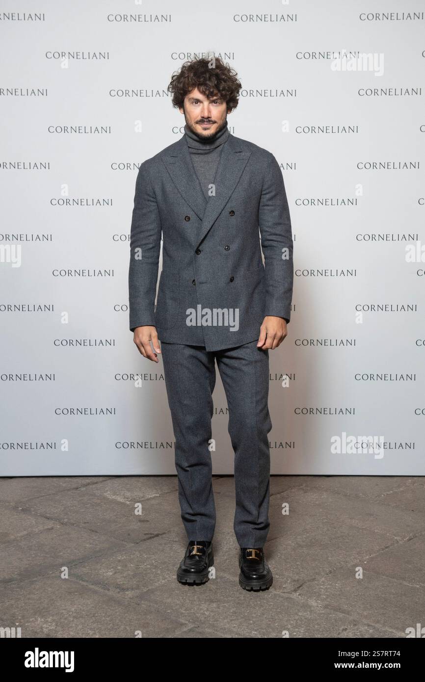 Italy. 18th Jan, 2025. Giovanni Masiero Milan Fashion Week - Men F/W 2025-26 Corneliani ...