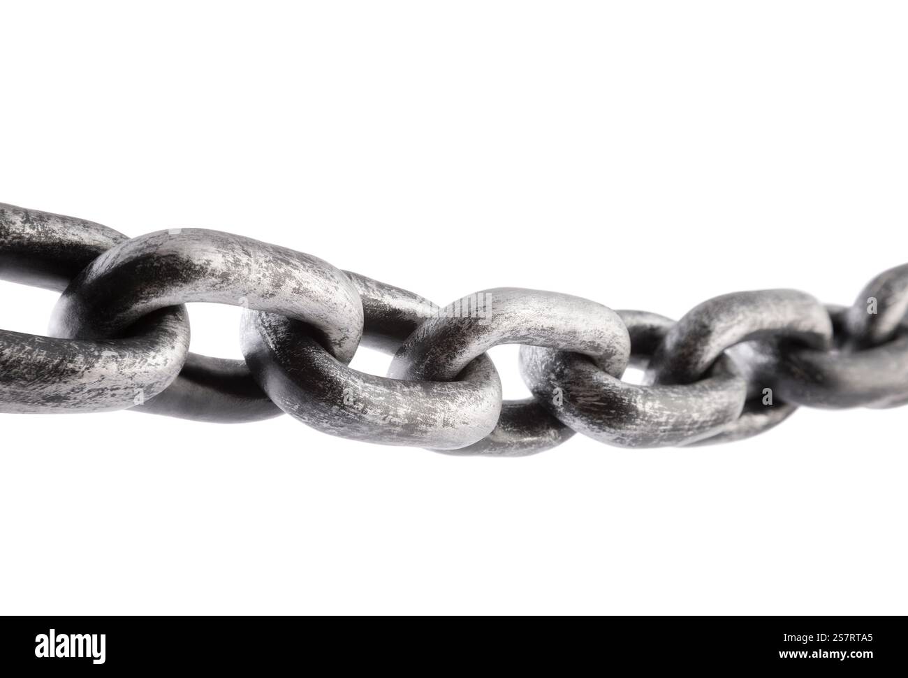 Old metal chain isolated on white background with clipping path Stock ...