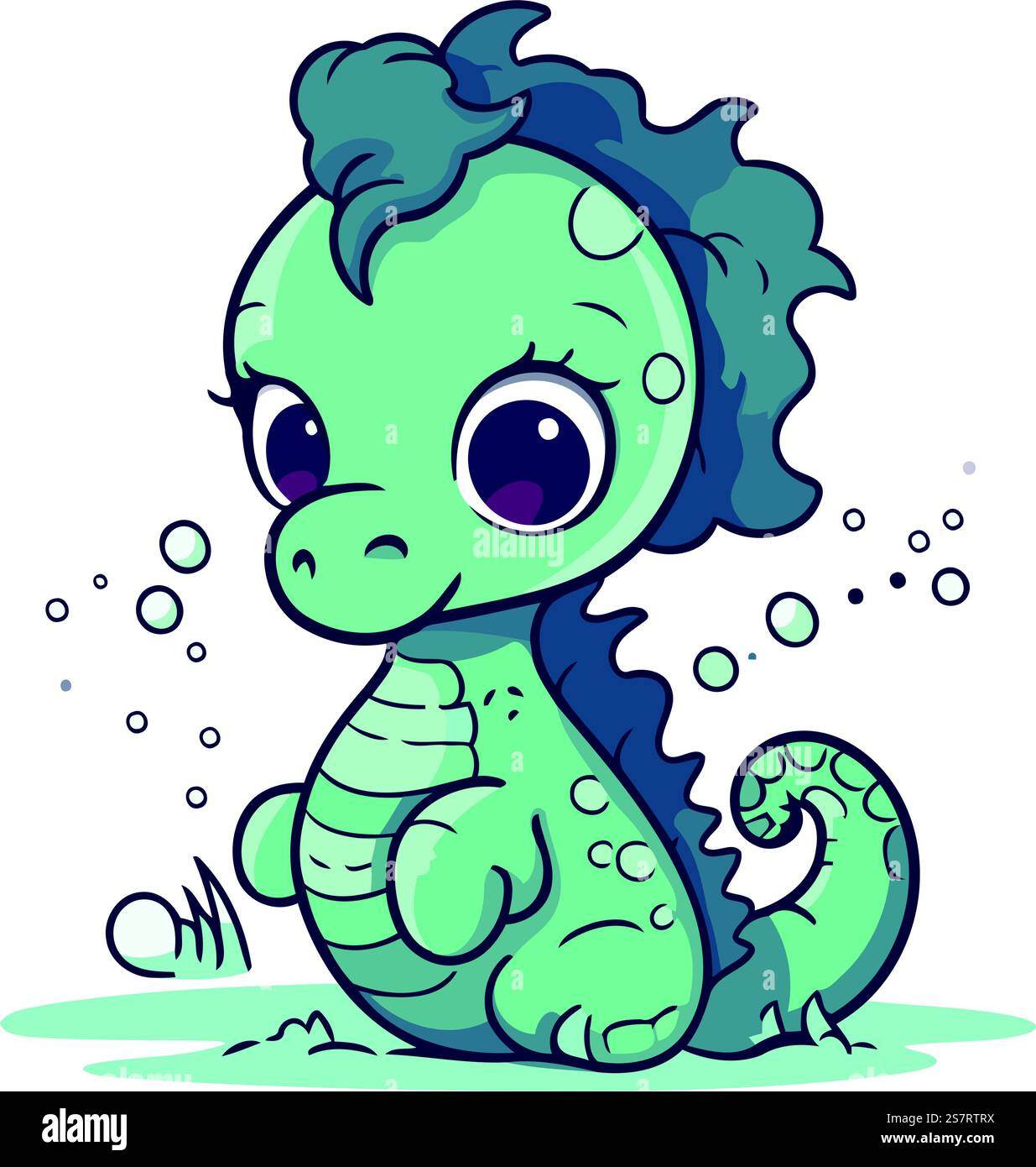 Cute cartoon baby crocodile. Vector illustration isolated on white ...