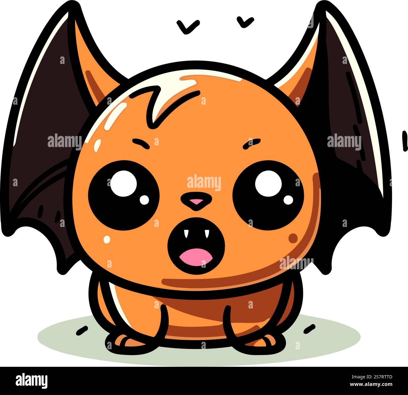 Cute Bat Cartoon Character Vector Illustration. Cute Bat Character ...
