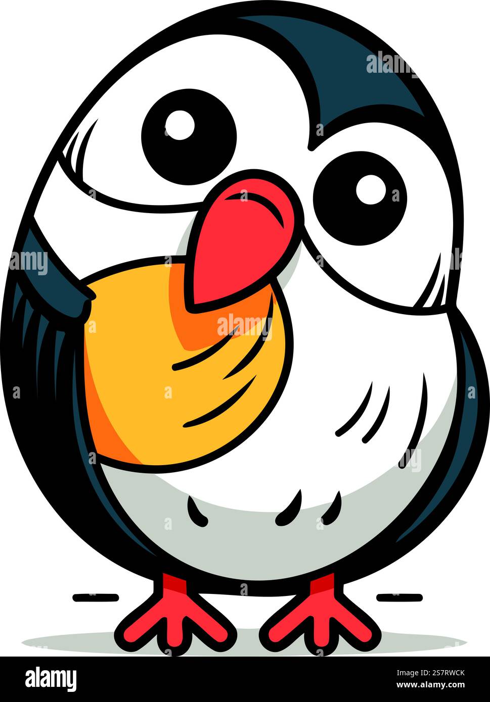 Penguin Bird Cartoon Mascot Character Vector Illustration Stock Vector ...