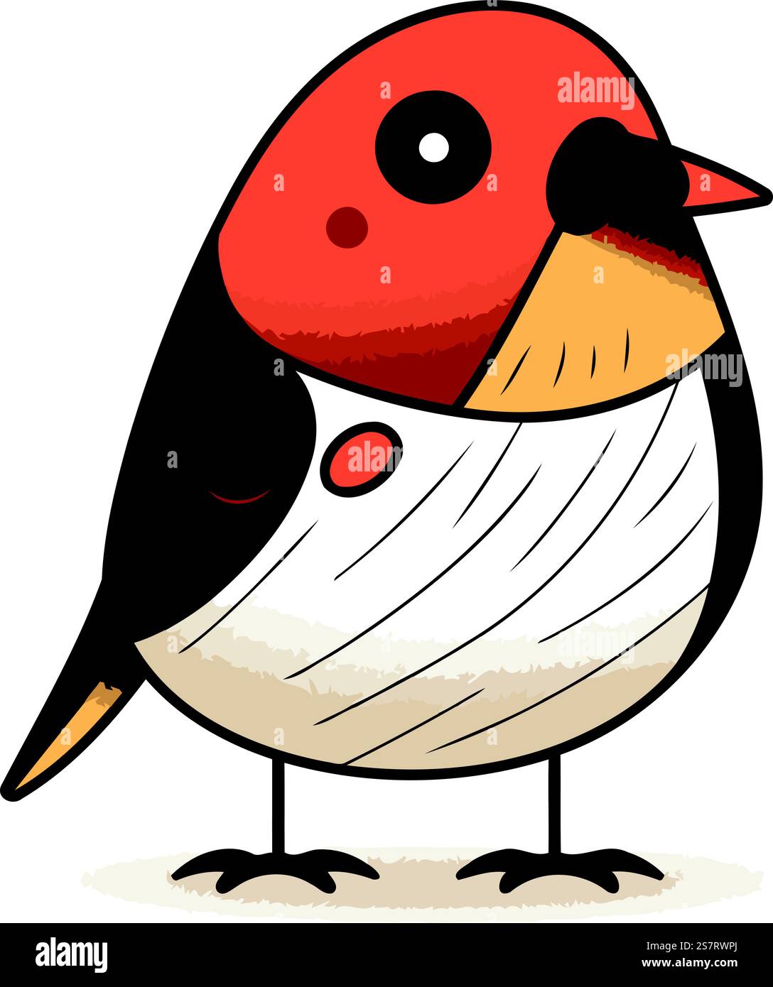 Cartoon robin. Vector illustration of a cute cartoon robin Stock Vector ...