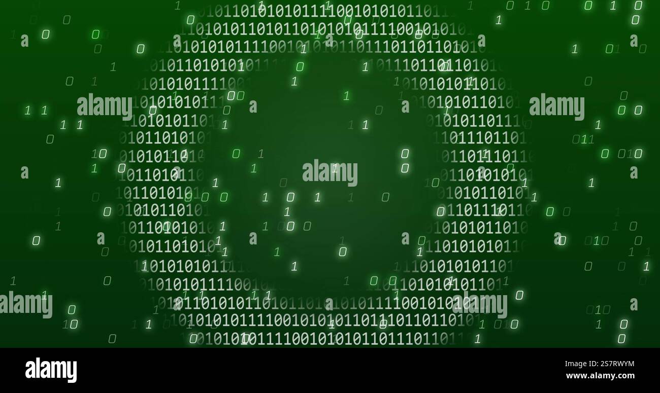 Image of binary coding in circles over binary coding Stock Photo - Alamy