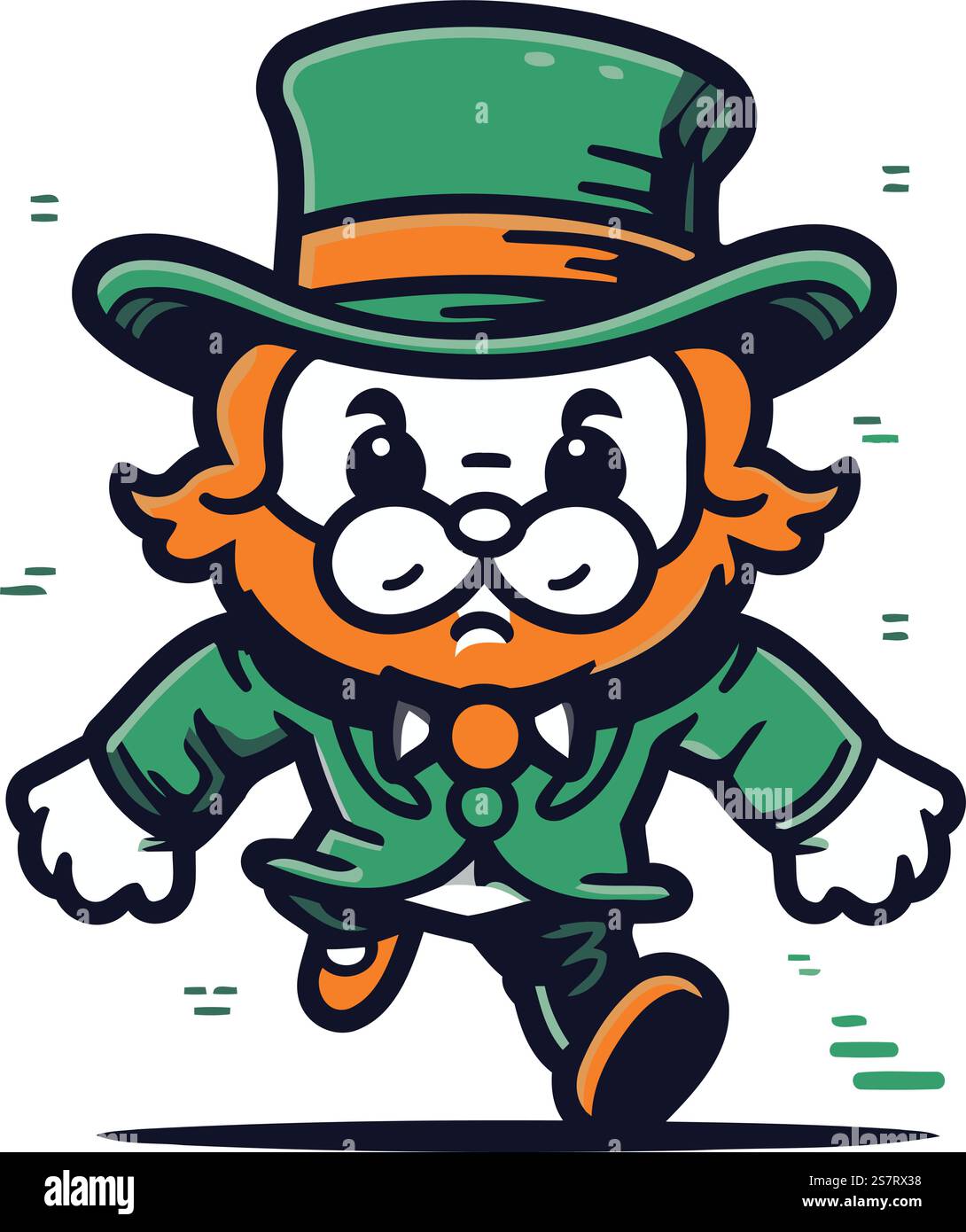Leprechaun Mascot Character Running Vector Illustration Stock Vector ...