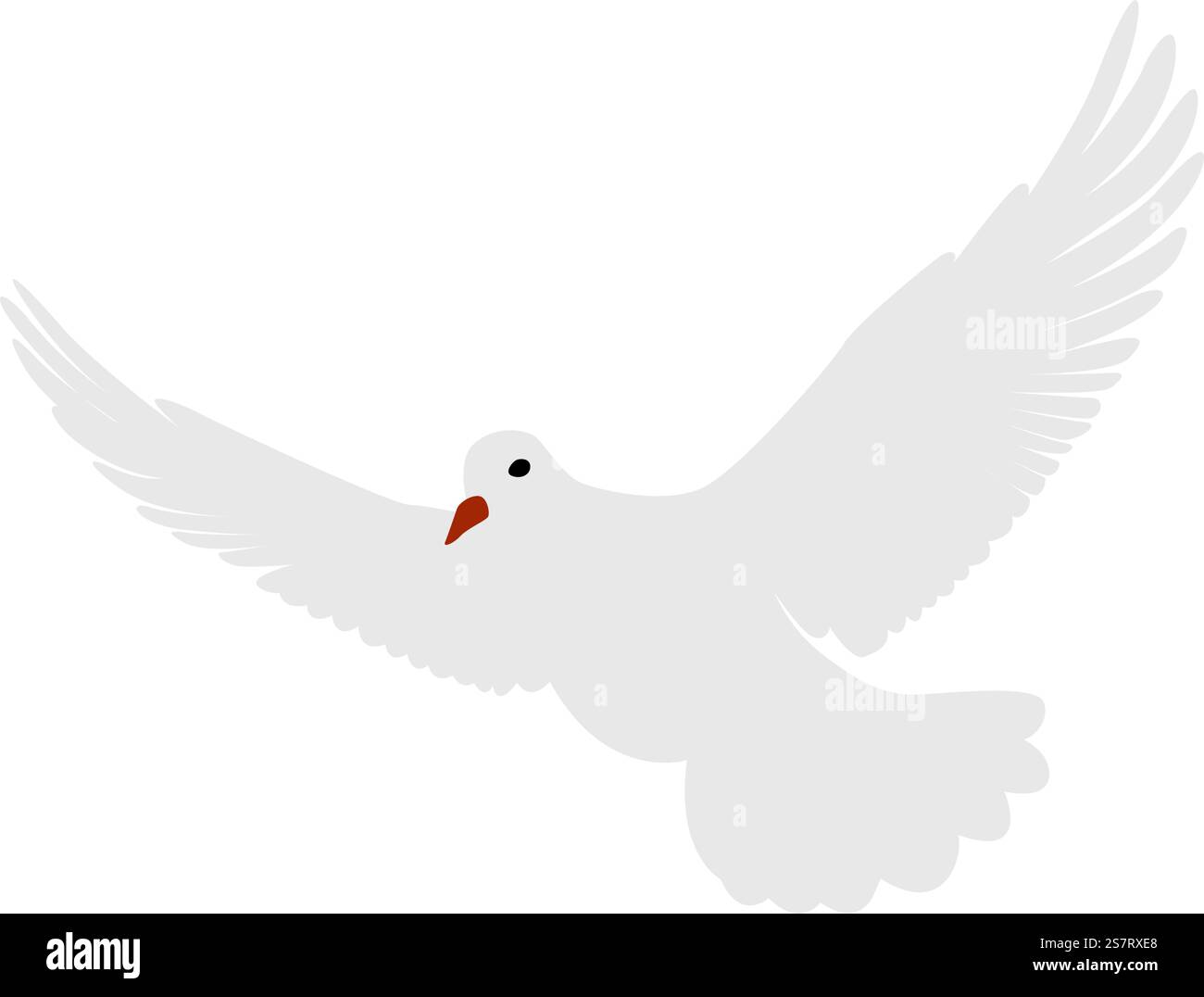 Flying white dove. Suitable for different religious designs. Vector ...