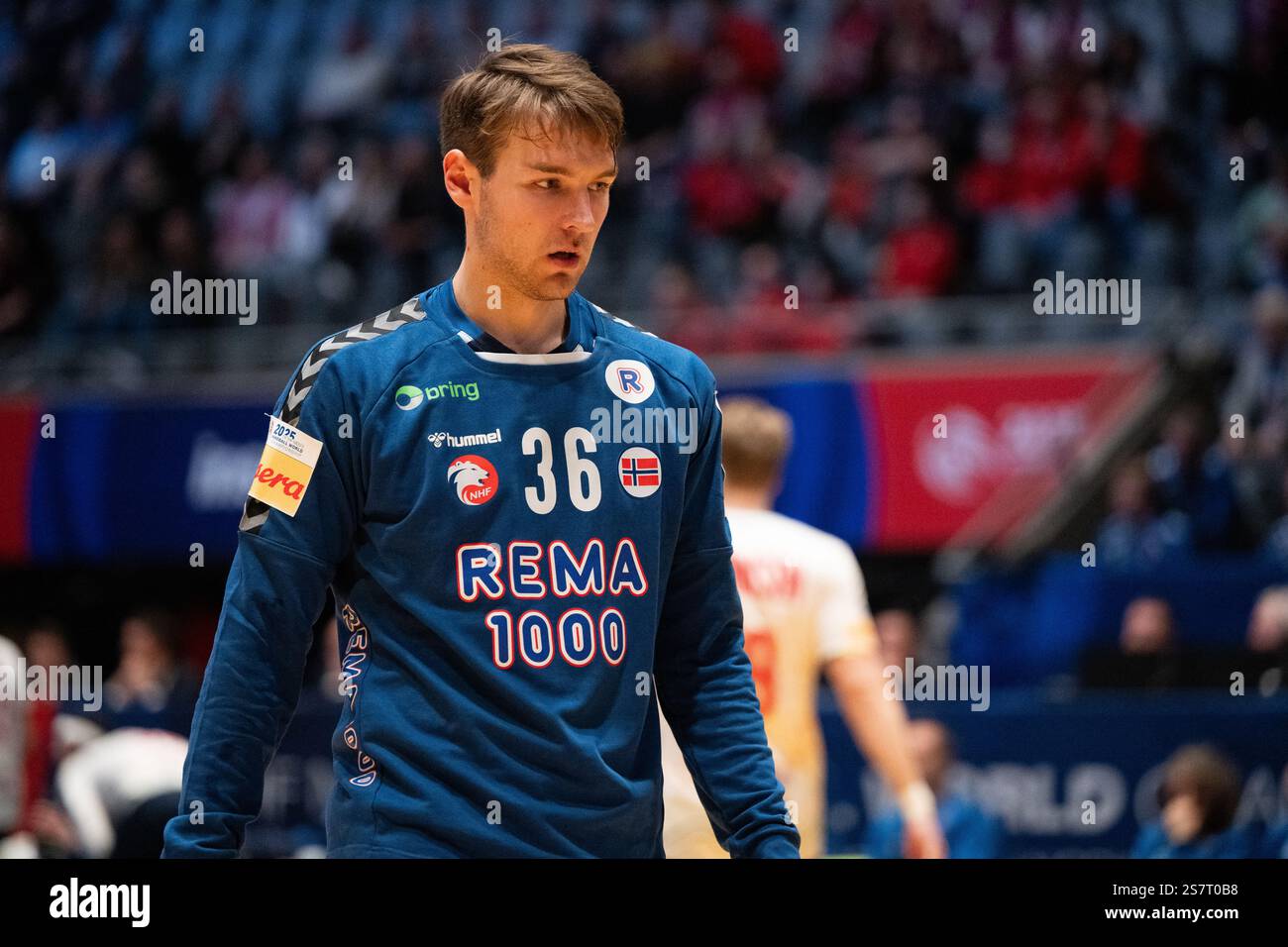 Oslo, Norway. 19th Jan, 2025. Andre Kristensen (36) of Norway seen during the 2025 IHF Men's ...