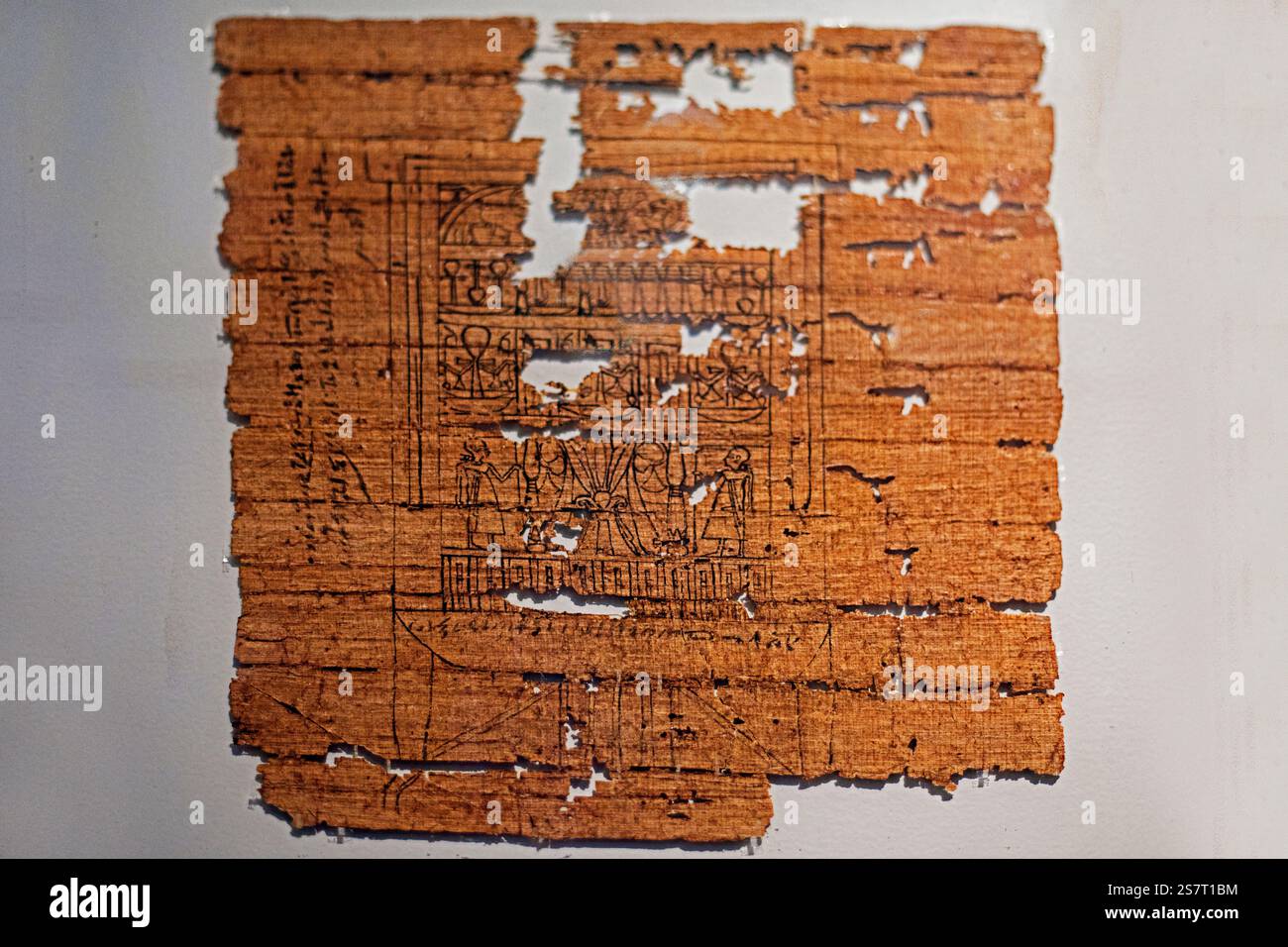 ancient papyrus and ancient Egyptian script Stock Photo - Alamy