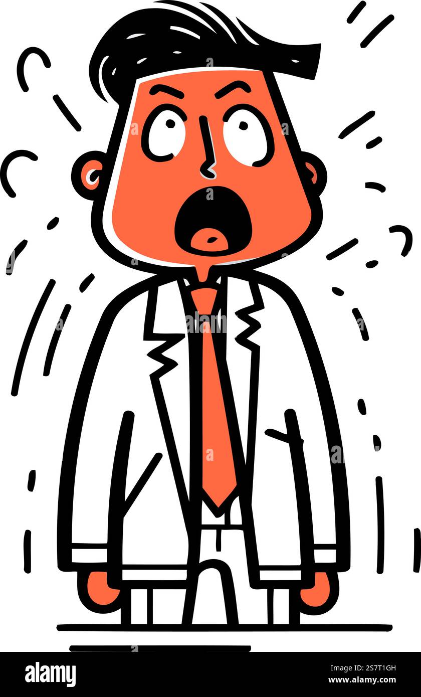 Cartoon Frightened Look