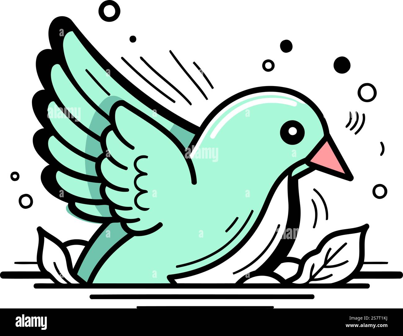 Pigeon flying in the air. Flying bird. Vector illustration Stock Vector ...