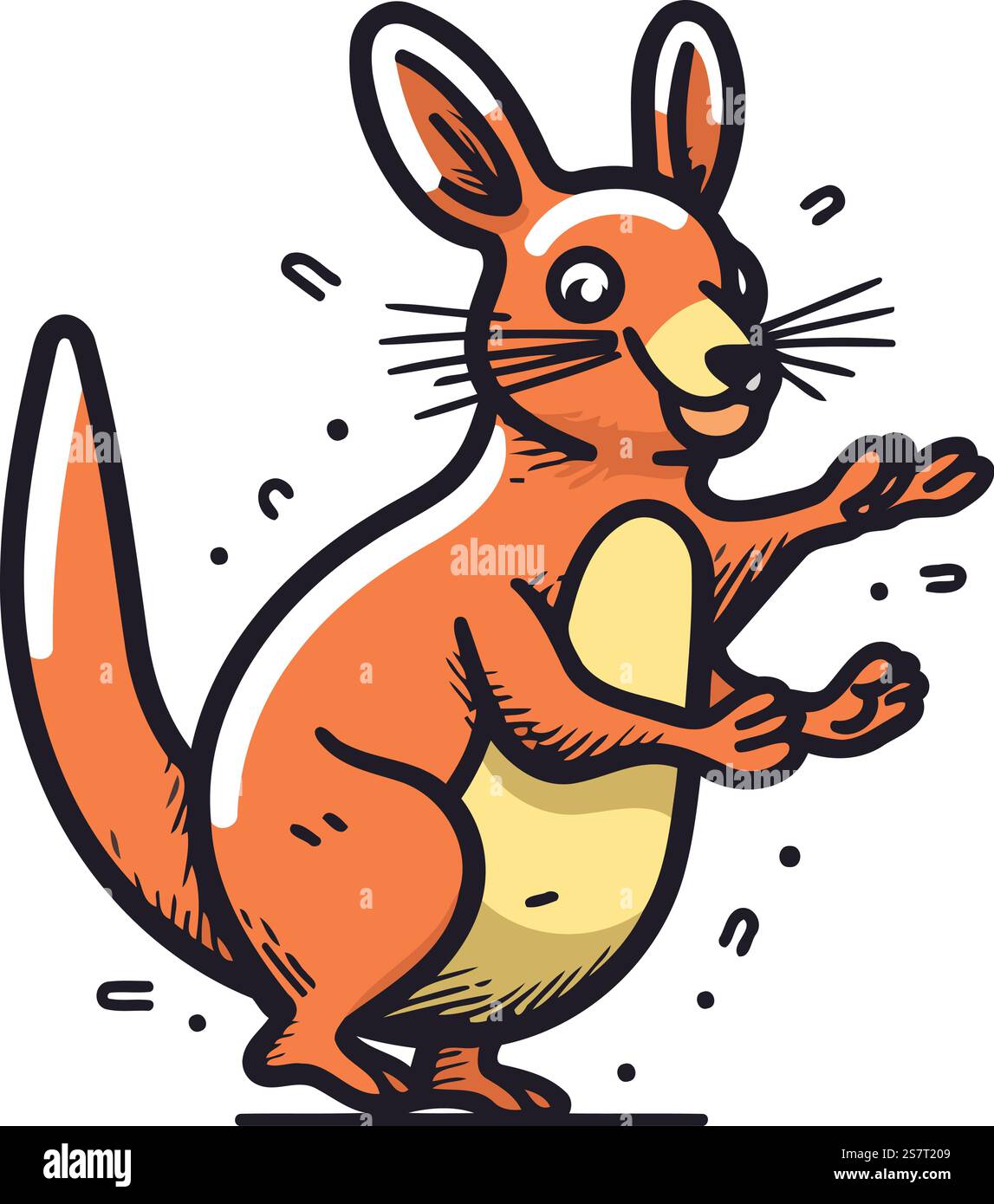Cartoon kangaroo. Vector illustration of kangaroo Stock Vector Image ...
