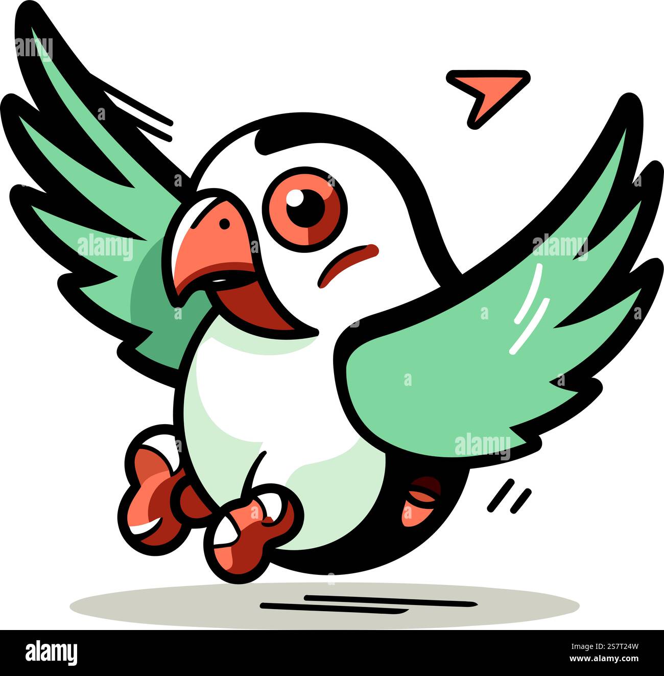 Cartoon Illustration of Cute Bird Character Mascot Vector Stock Vector ...