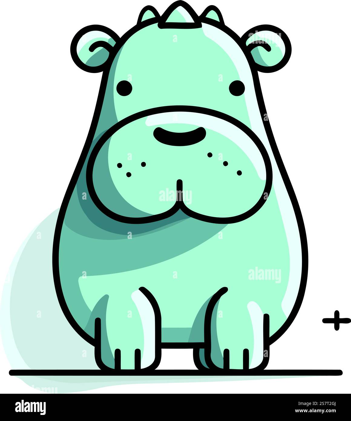 Hippopotamus. Cute cartoon character. Vector illustration Stock Vector ...