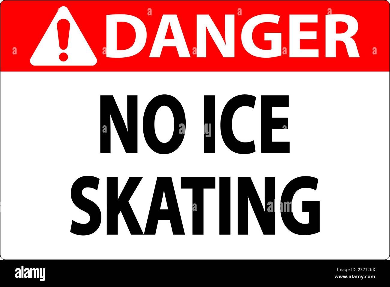 Danger Sign No Ice Skating Stock Vector Image & Art - Alamy