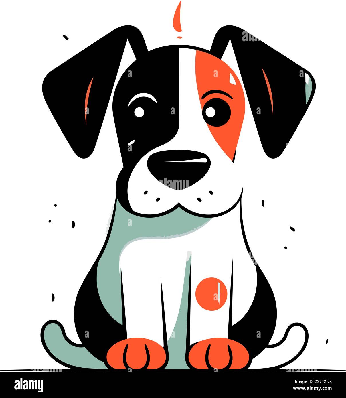 Jack Russell Terrier. Cute cartoon dog. Vector illustration Stock ...