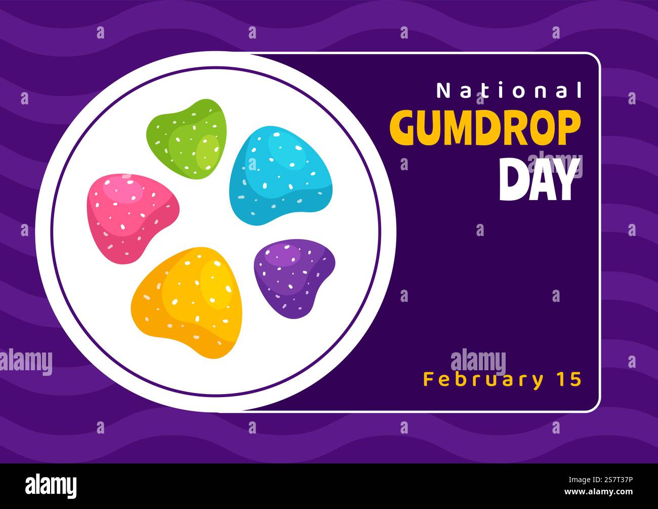National Gumdrop Day Vector Illustration on February 15 with Delicious ...