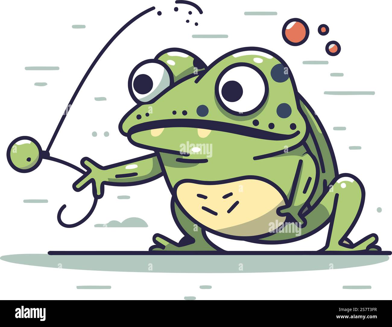 Frog playing golf. Vector illustration of a funny cartoon frog Stock ...