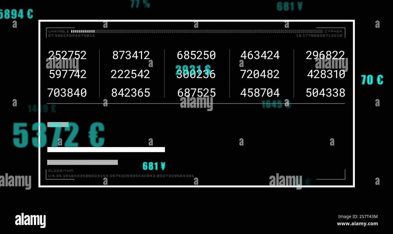 Image of data processing over currency symbols and diagrams Stock Photo ...