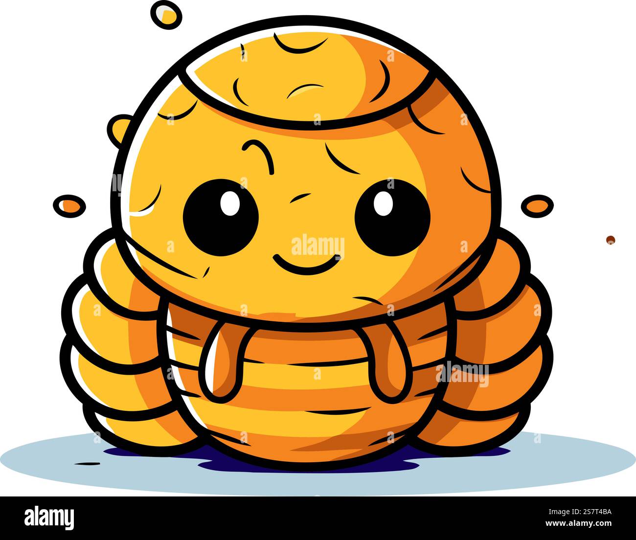 Cute cartoon worm vector illustration. Cute worm character design Stock ...