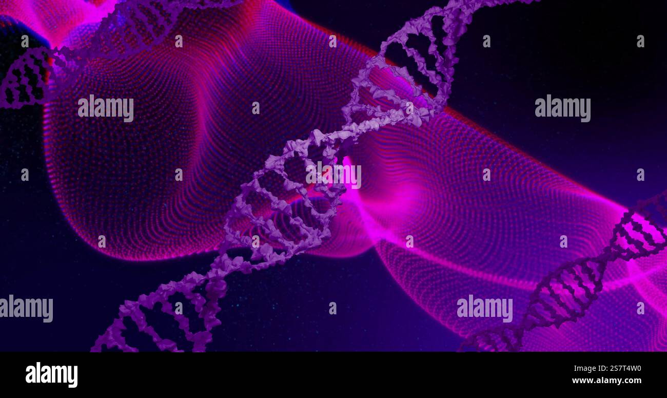 Dna strand digital waves hi-res stock photography and images - Alamy