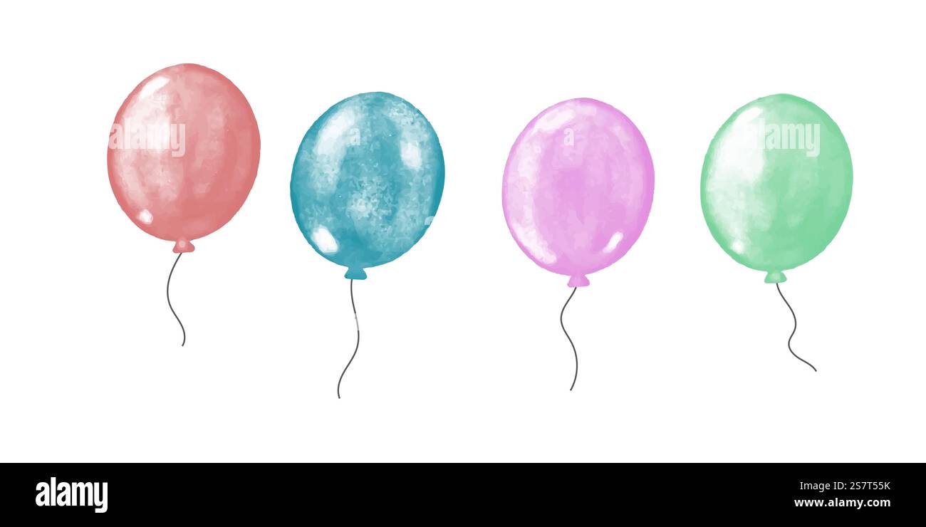 colorful balloon design modern vector illustration Stock Vector Image ...