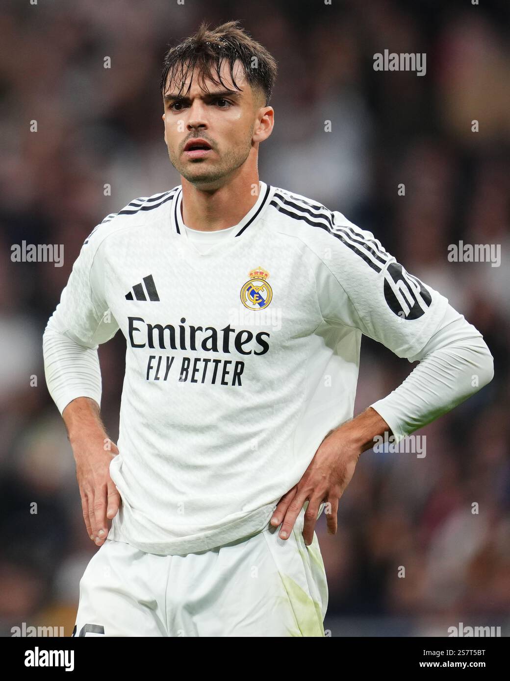 Raul Asencio of Real Madrid during the La Liga EA Sports match between ...