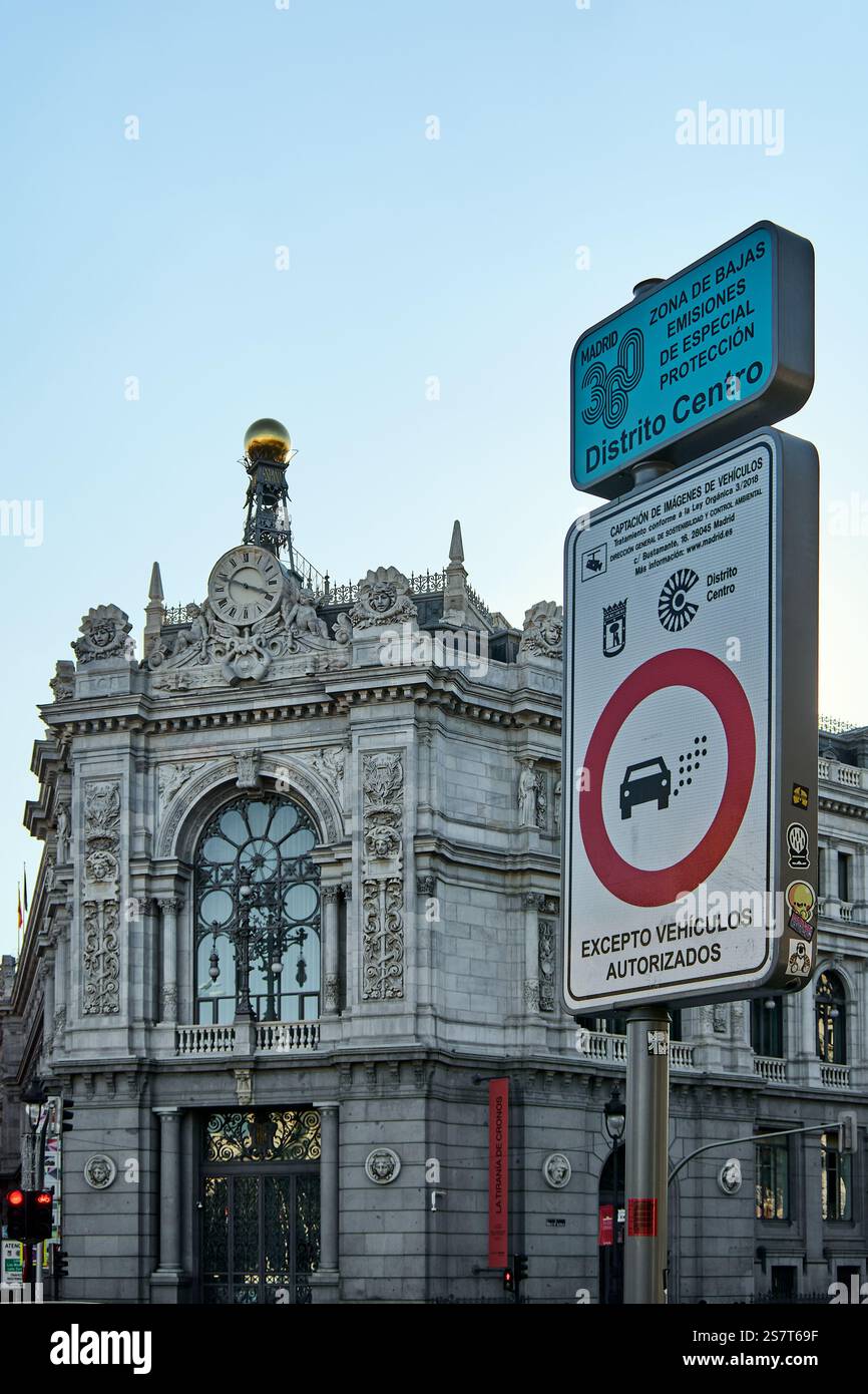 Madrid. Spain - January 20, 2025: Traffic control sign in Madrid's ...