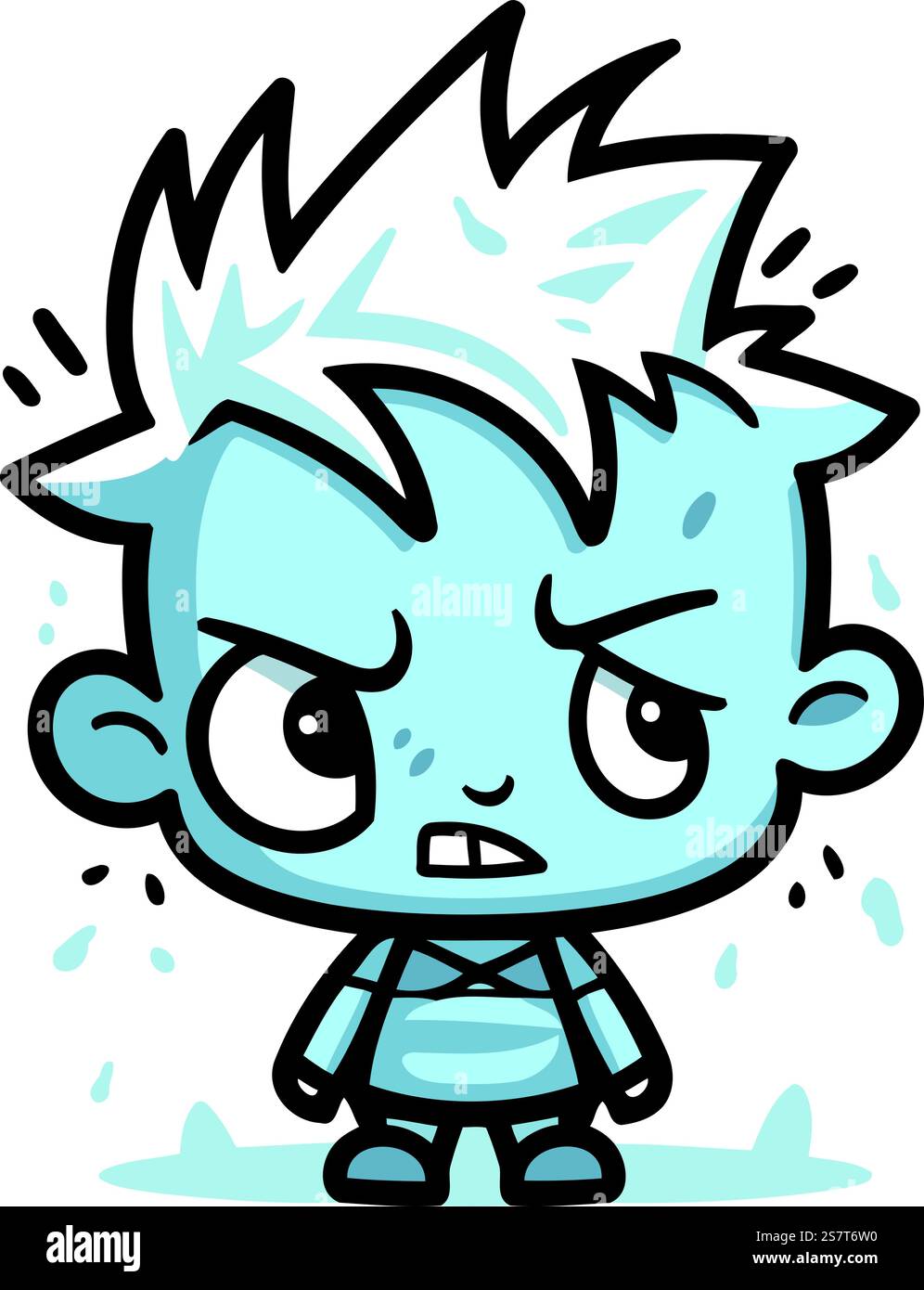 Angry Crying Crying Cartoon Monster Character Vector Illustration Stock ...