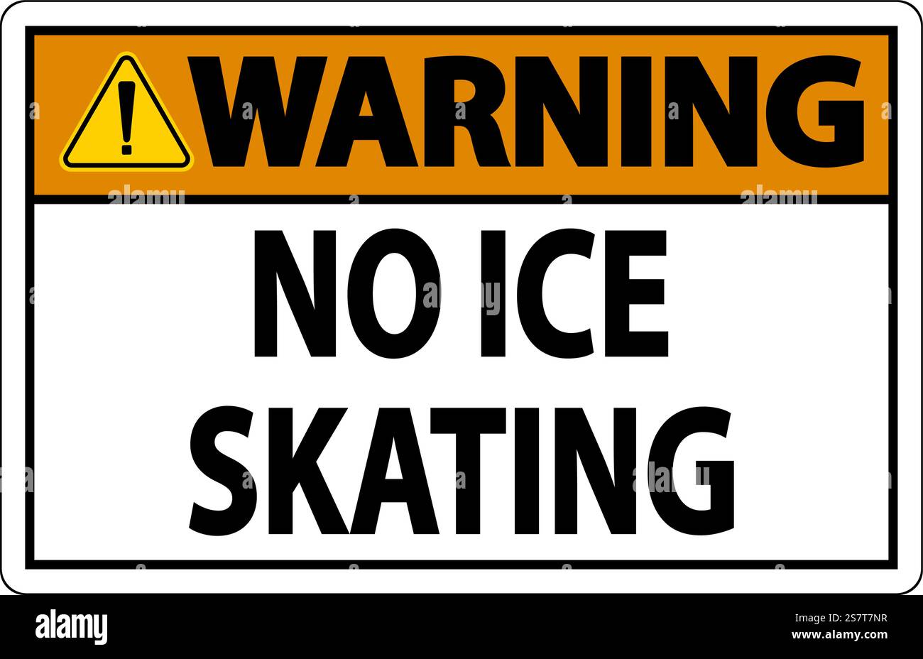 Warning Sign No Ice Skating Stock Vector Image & Art - Alamy