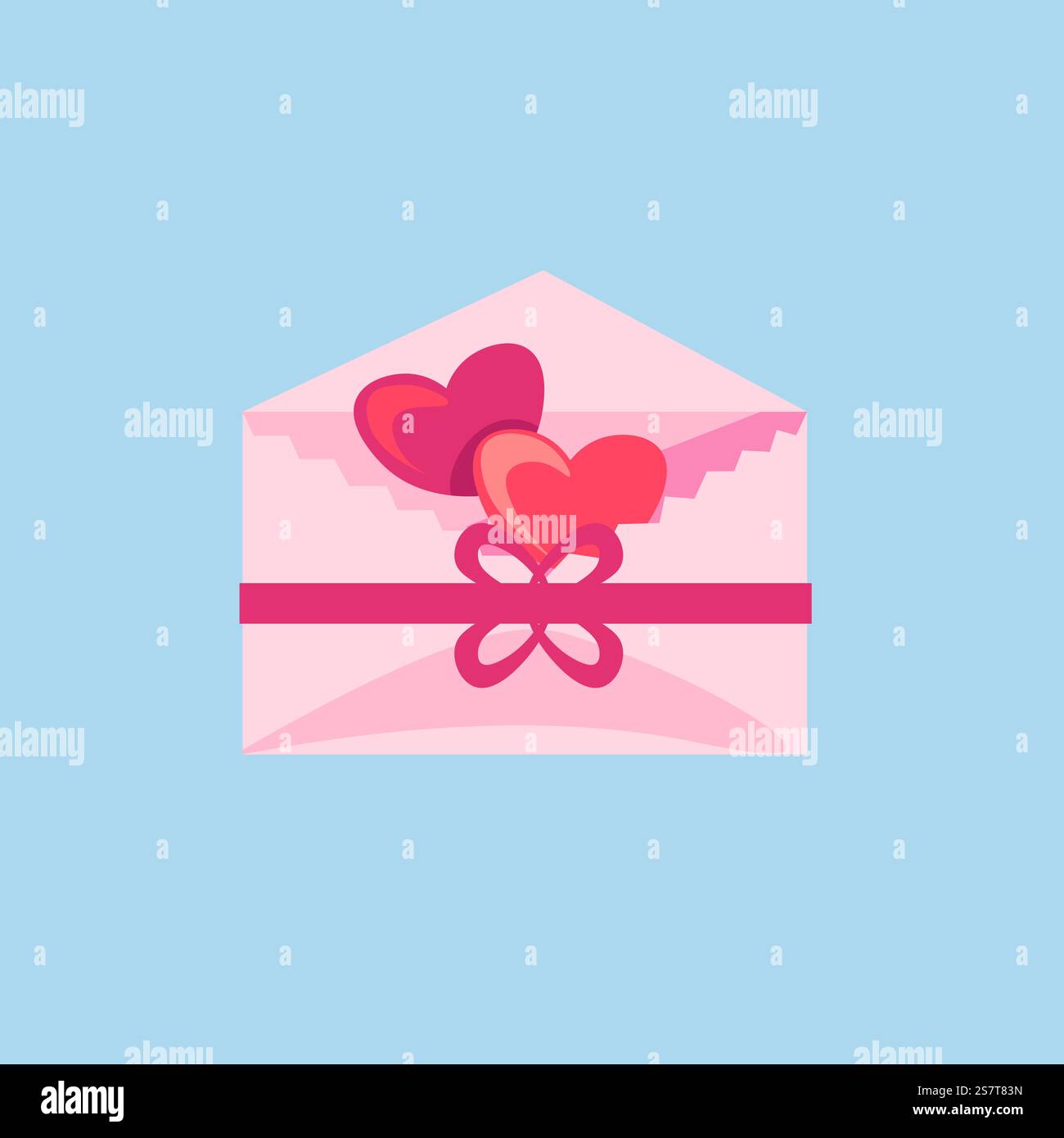 Romantic Envelope With Hearts Vector Stock Vector Image & Art - Alamy