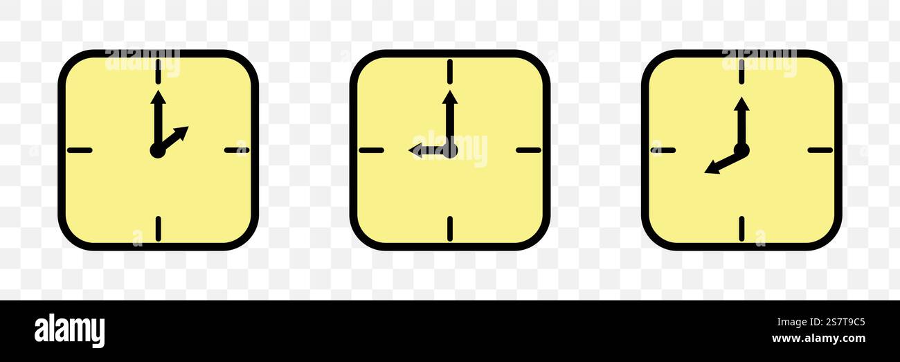 Classic clock face vector mockup isolated on transparent background ...