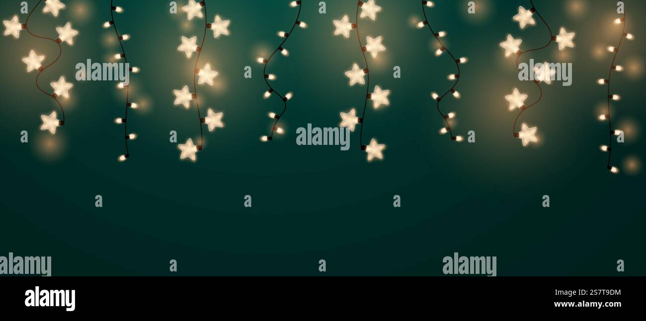 Merry Christmas background decorated with beautiful stars. vector ...