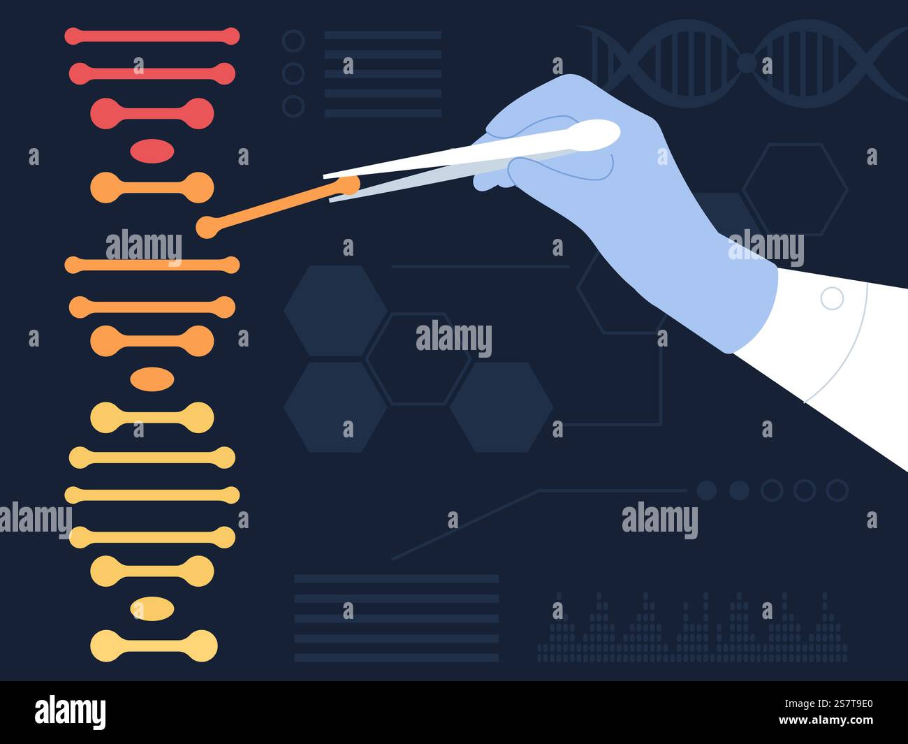 Crispr dna concept, baby genetics modification. Biochemistry and ...