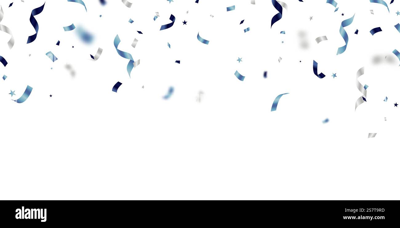 beautiful blue confetti background for celebration party Vector illustration Stock Vector Image ...