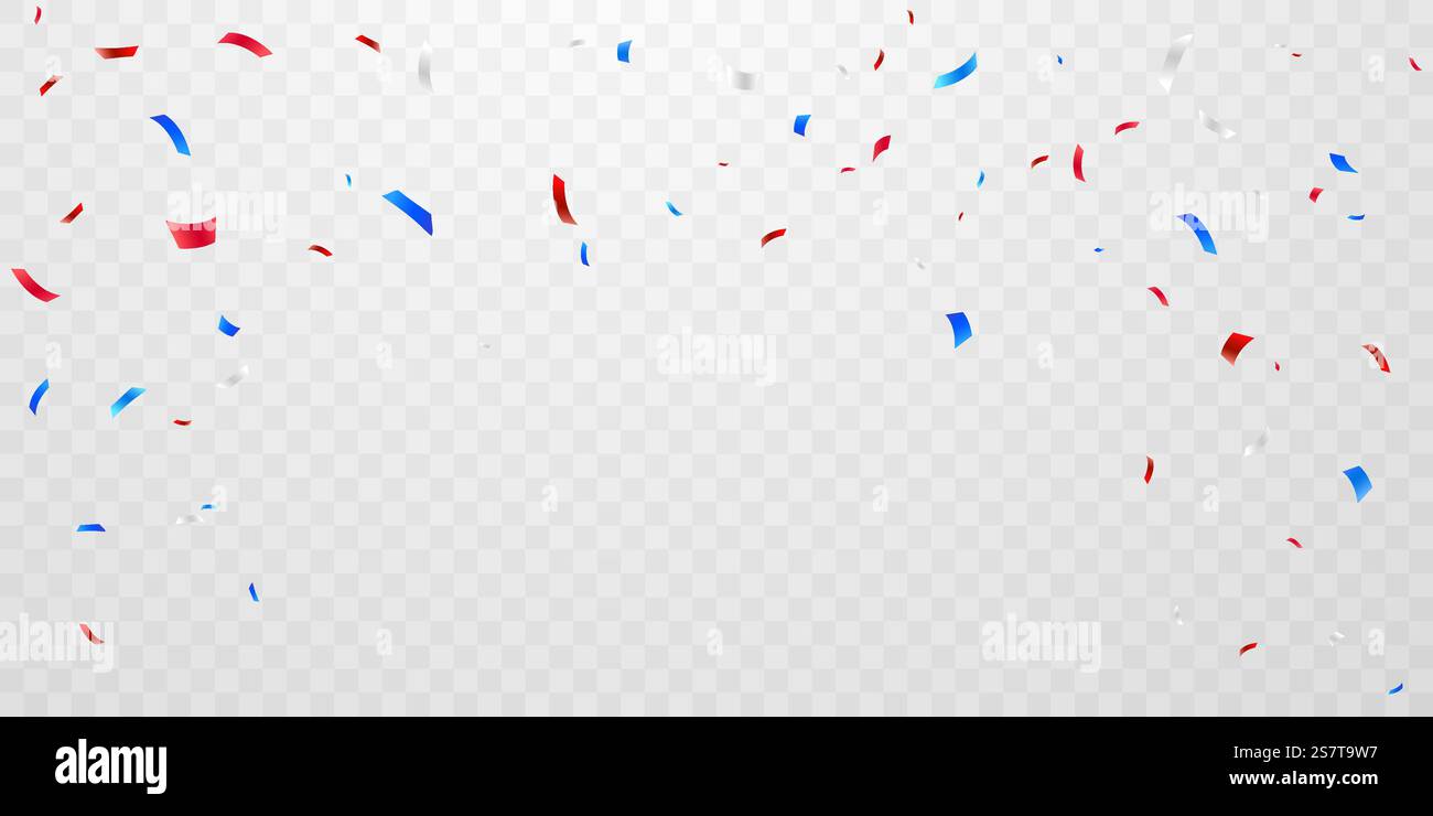 red and blue confetti background Flyer illustration vector Stock Vector ...