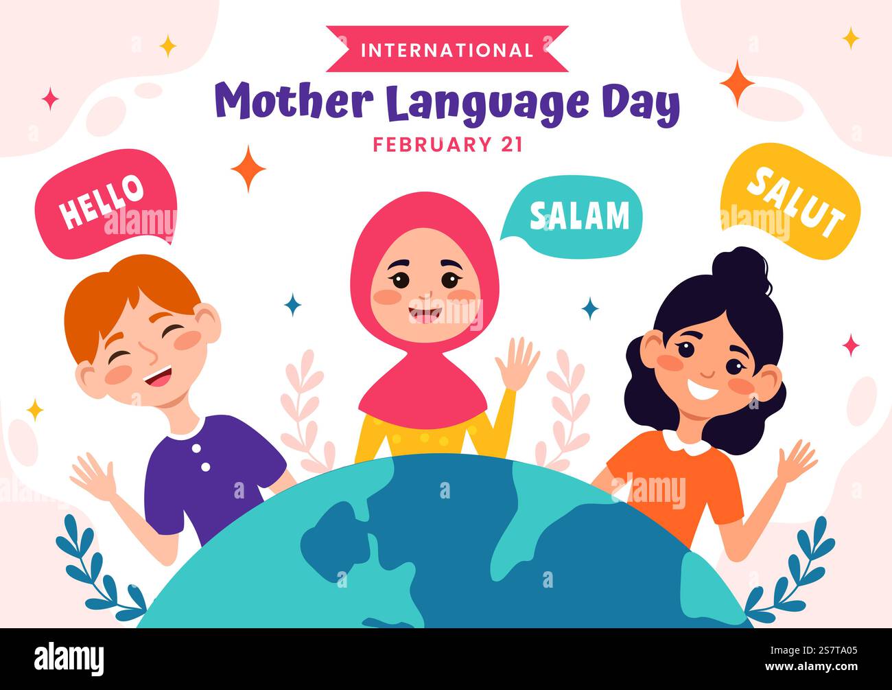 International Mother Language Day Vector Illustration on February 21 ...
