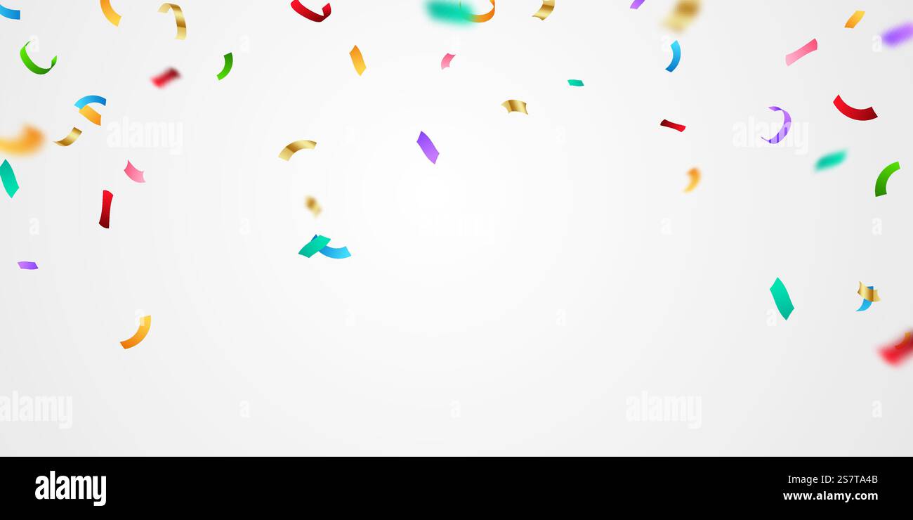 Celebration background with colorful confetti festive party decorations ...