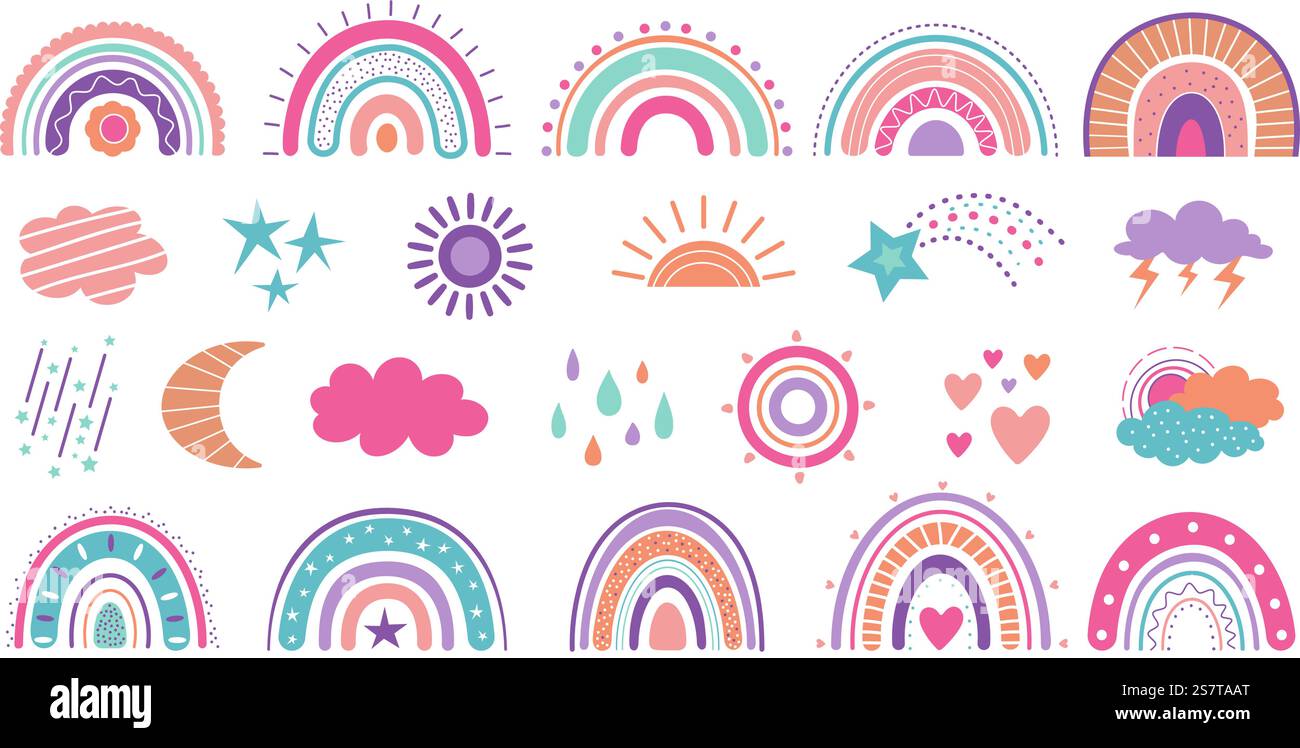 Boho weather elements hi-res stock photography and images - Alamy