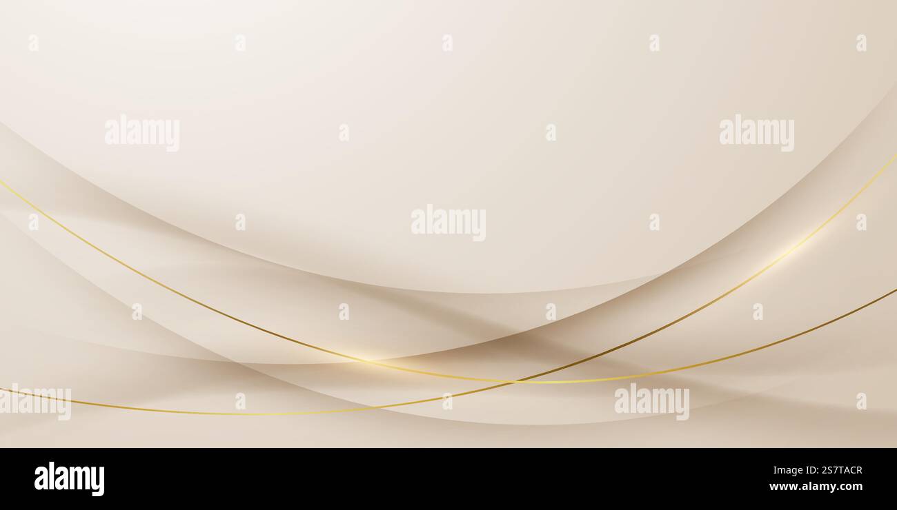 Elegant brown background with luxury golden elements Modern 3D Abstract ...