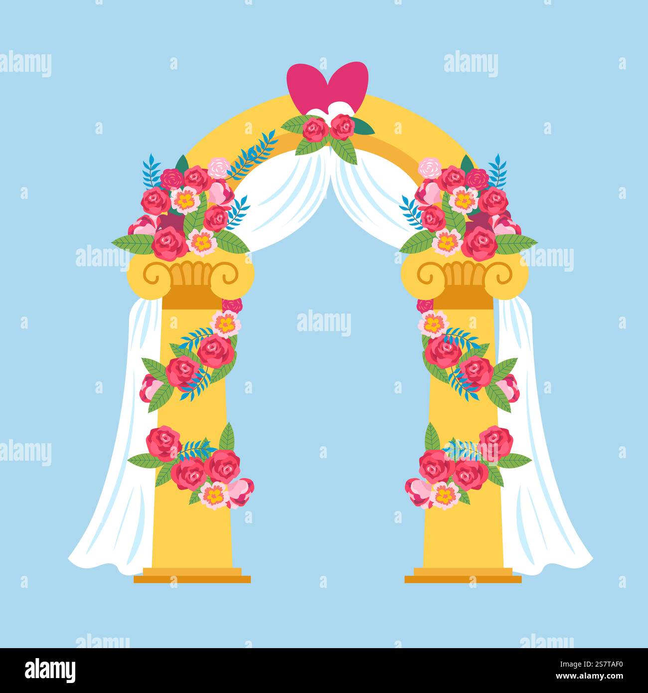 Floral Wedding Arch Vector Illustration Stock Vector Image & Art - Alamy