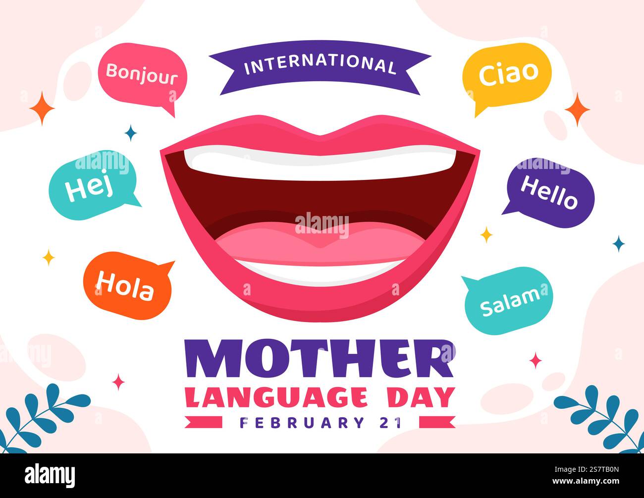International Mother Language Day Vector Illustration on February 21 ...