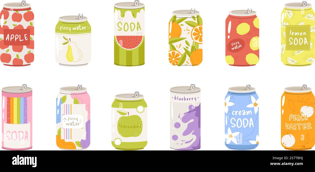 Cartoon Soda Cartoon Soda Cola Can Floating In Air With Bubbles And