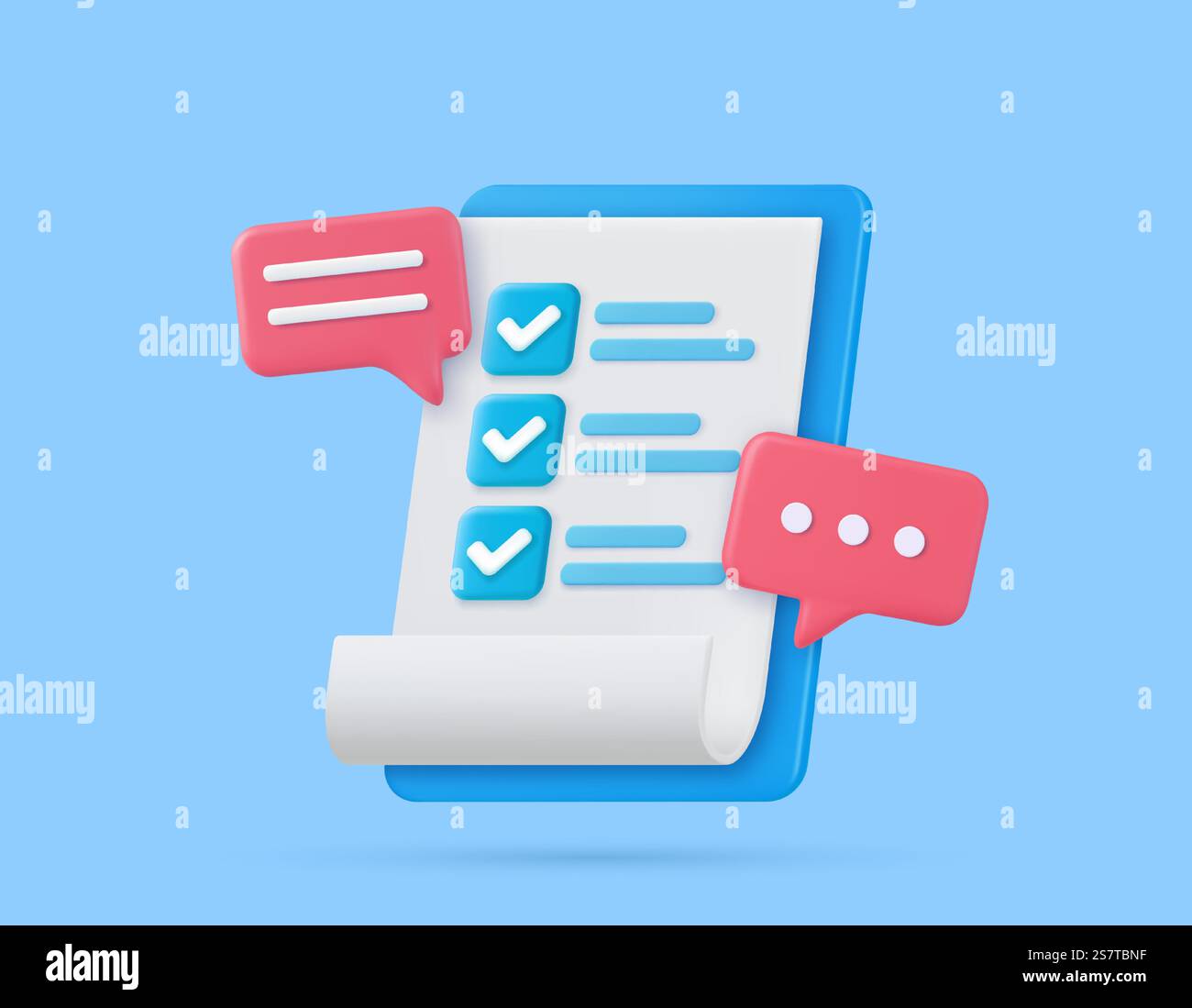 3d clipboard task plan management todo check list with bubble ...