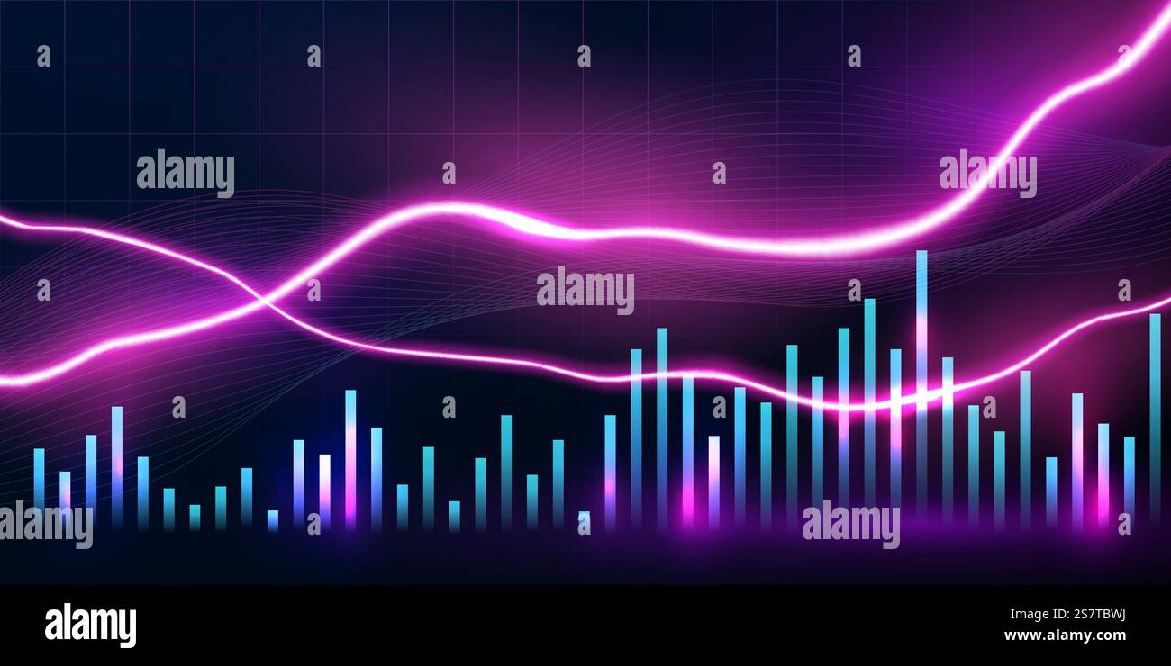 business vector illustration design Stock market charts or Forex ...