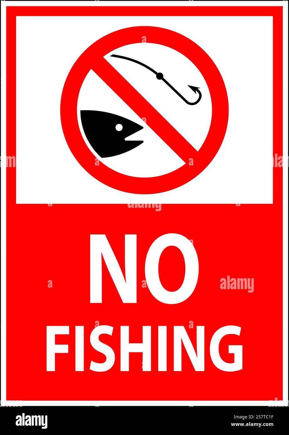 No Fishing Sign No Fishing Stock Vector Image & Art - Alamy