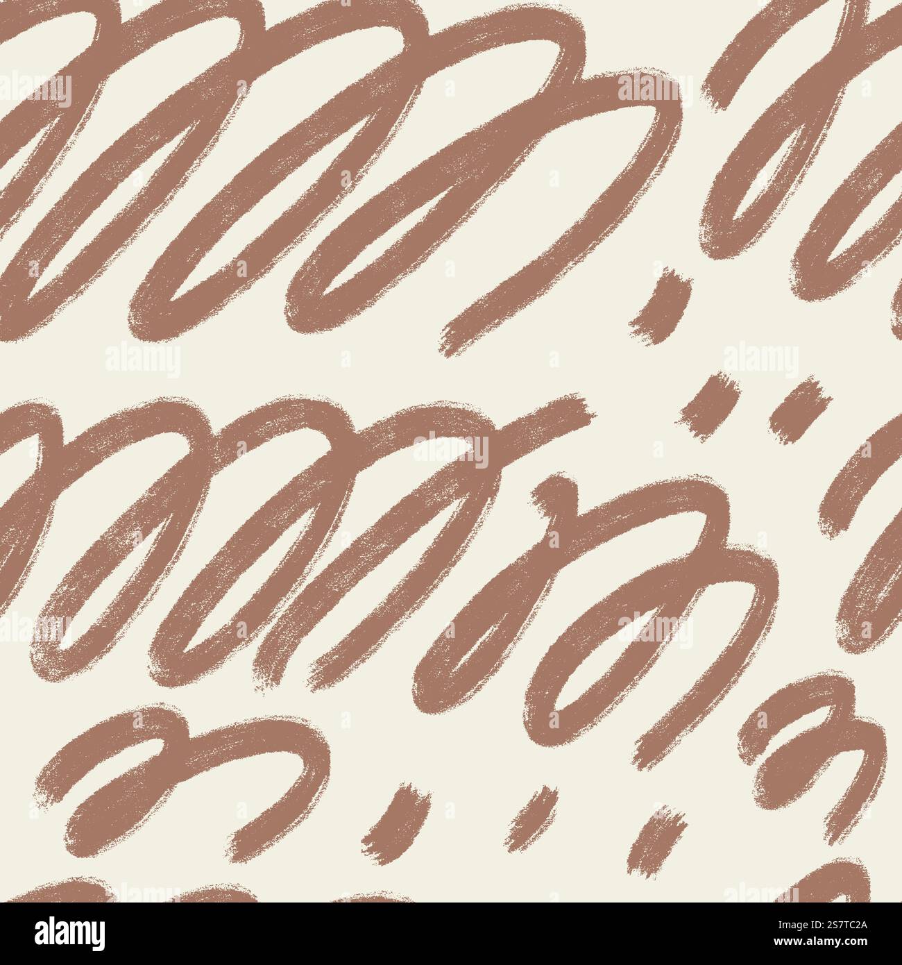 Curved lines seamless pattern. Squiggle grunge stroke endless ...