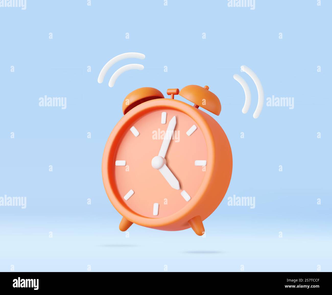 3d alarm clock. watch icon minimal design concept of sleeping timer. 3d ...